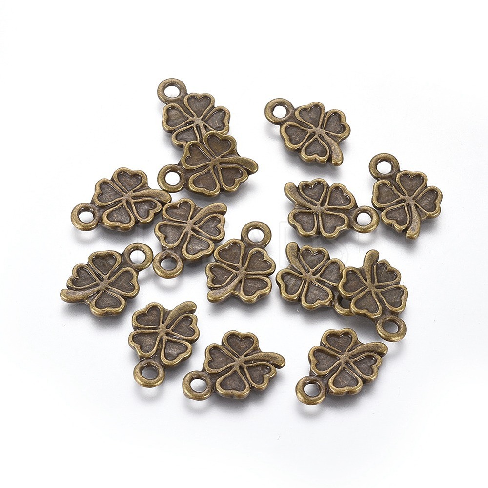 Alloy Metal Clover Charms - Lbeads.com