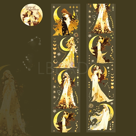 Moon Goddess Theme PET Waterproof Decorative Adhesive Tapes for DIY ...