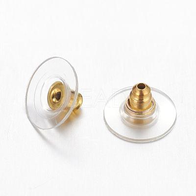 Brass Bullet Clutch Earring Backs - Lbeads.com
