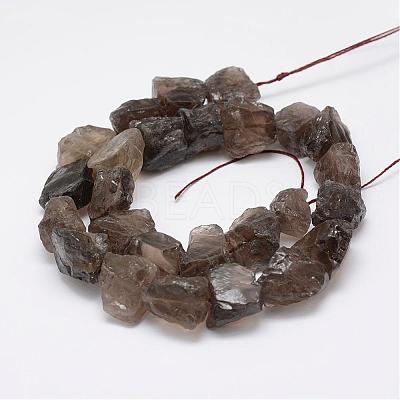 Raw Rough Natural Smoky Quartz Beads Strands - Lbeads.com