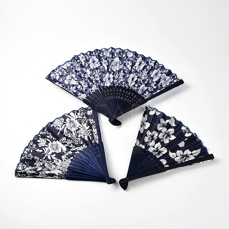 Vintage Wooden Cloth Fans - Lbeads.com