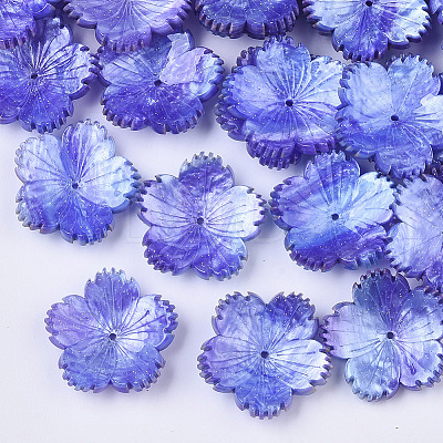5-Petal Two Tone Plastic Bead Caps - Lbeads.com