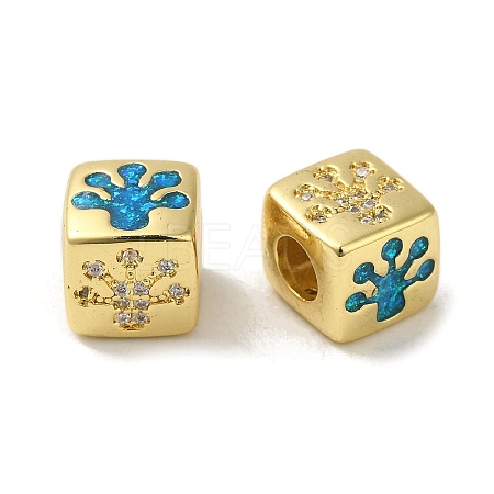 Rack Plating Brass Micro Pave Cubic Zirconia Beads - Lbeads.com