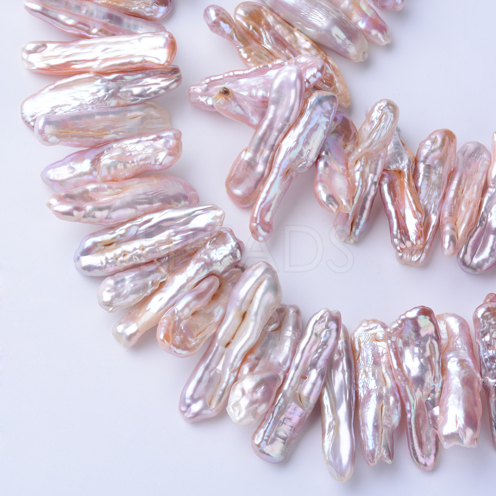 Natural Baroque Pearl Keshi Pearl Beads Strands - Lbeads.com